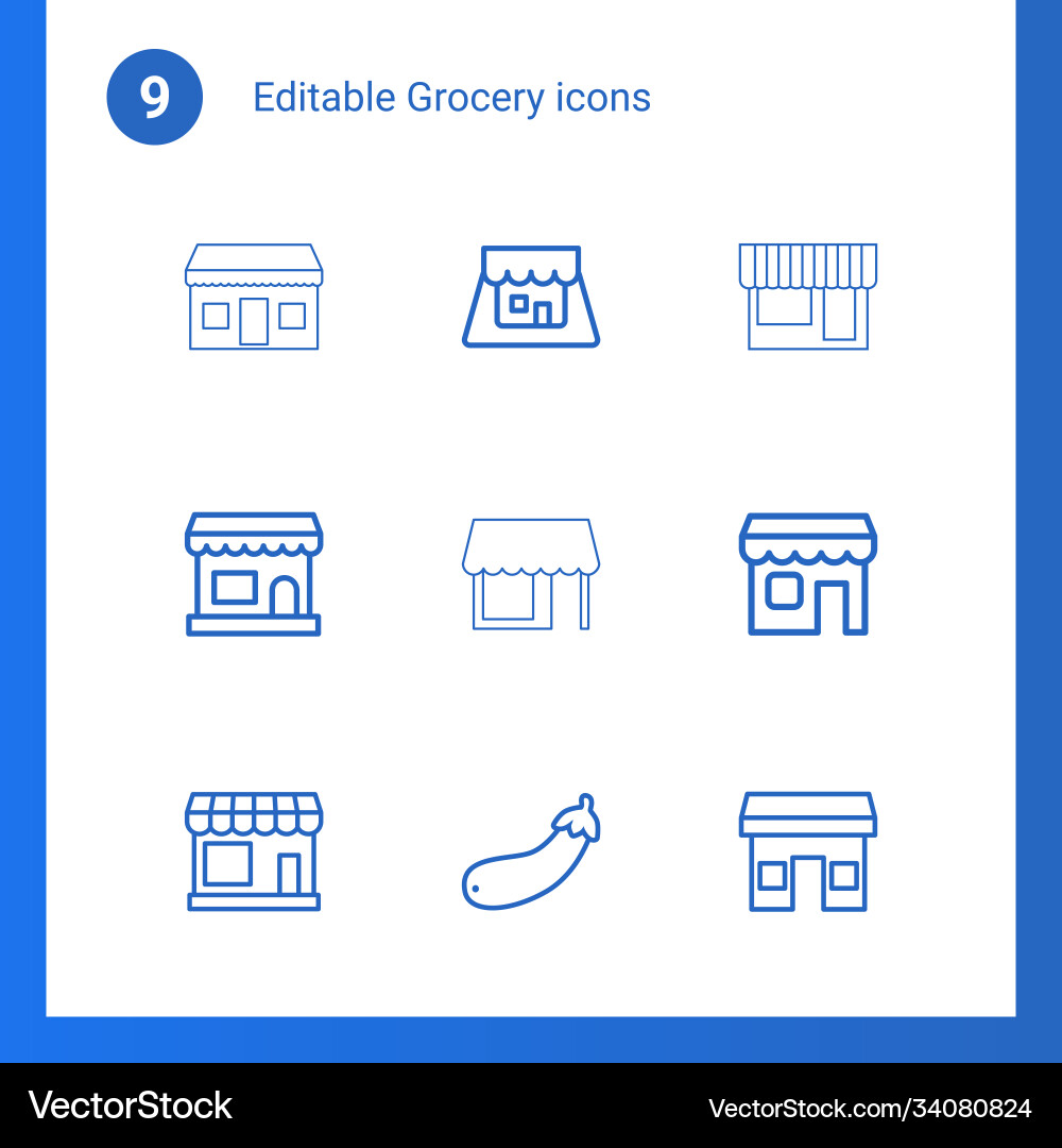 Grocery icons Royalty Free Vector Image - VectorStock