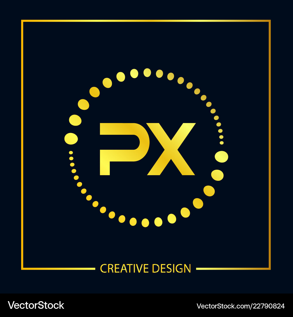 Initial letter px logo template design Royalty Free Vector