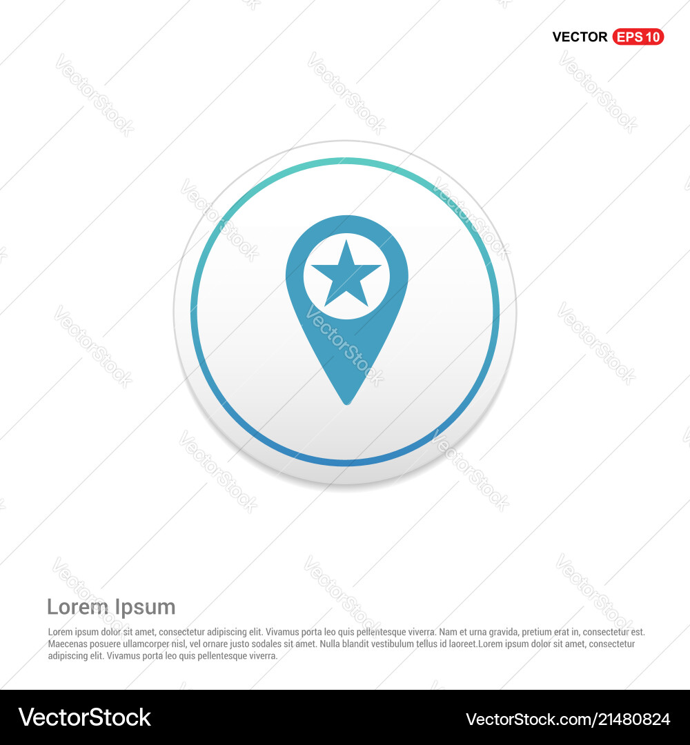 Map pin icon hexa white background template Vector Image