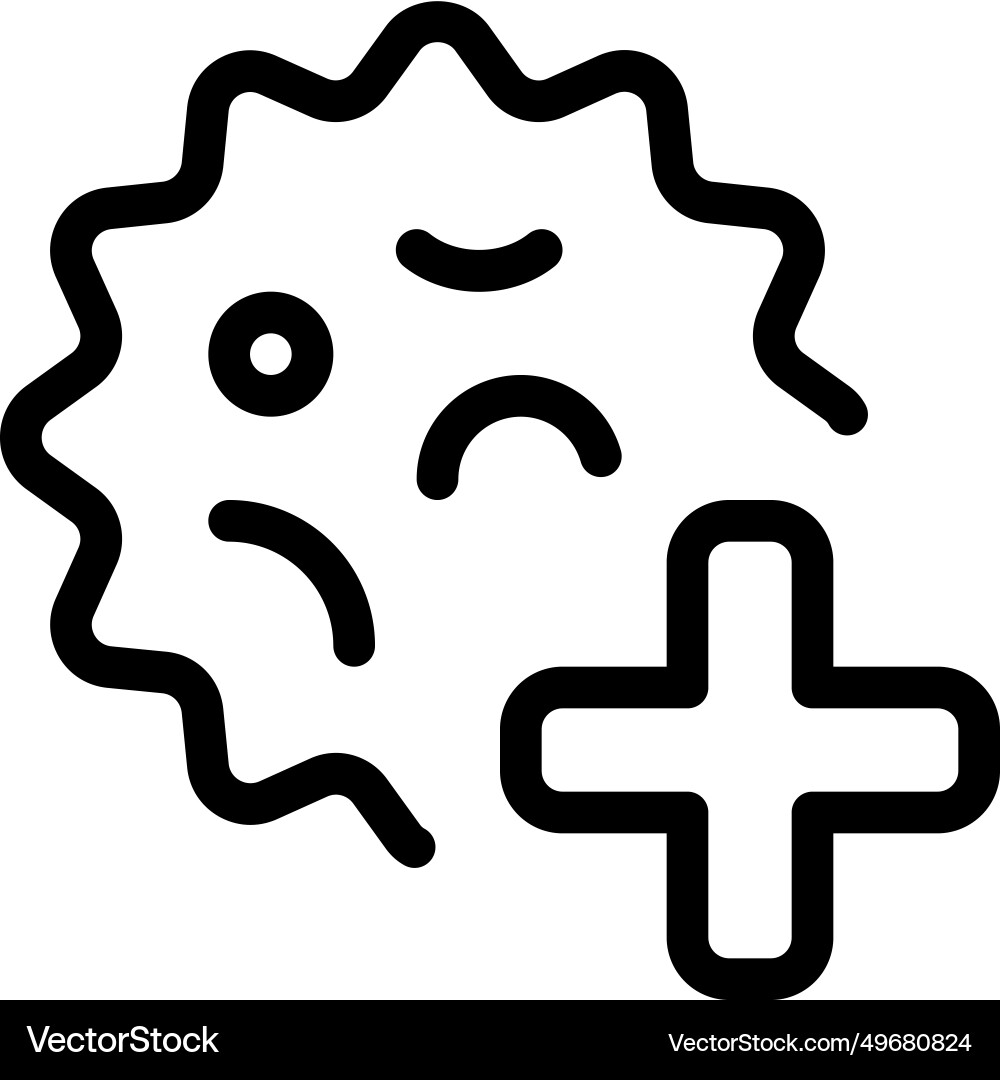 Medicine to combat bacterial infection inside Vector Image