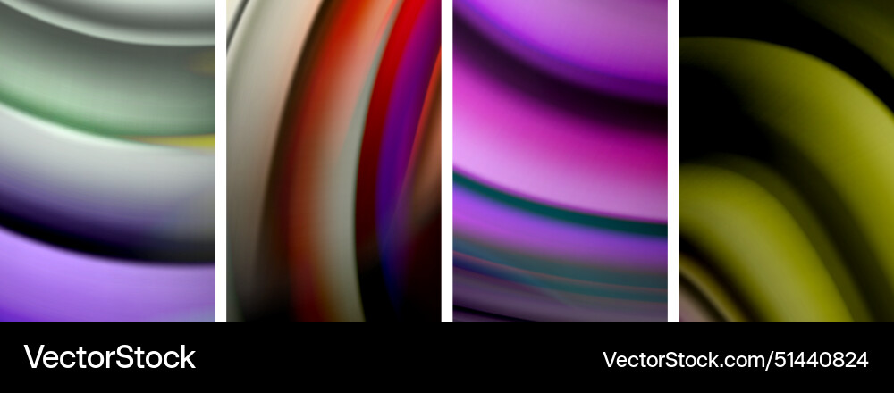 Rainbow style fluid color wave line background Vector Image