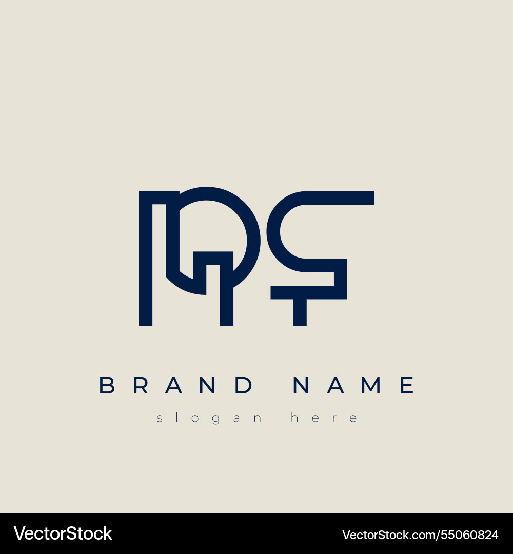 Rf alphabet letter icon logo Royalty Free Vector Image