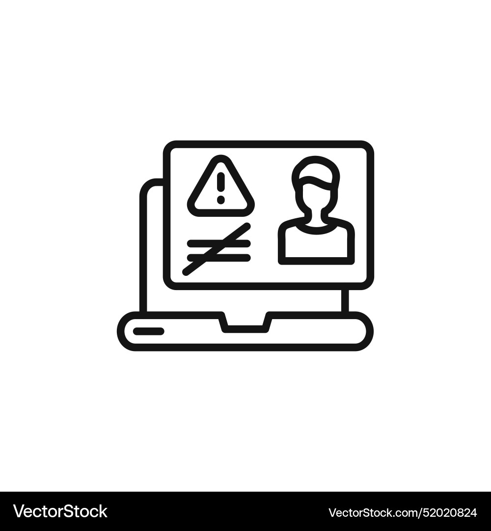 Unauthorized access icon outline collection Vector Image