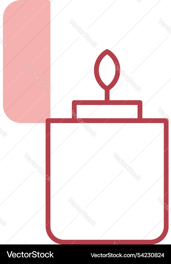 Zippo line fill icon Royalty Free Vector Image