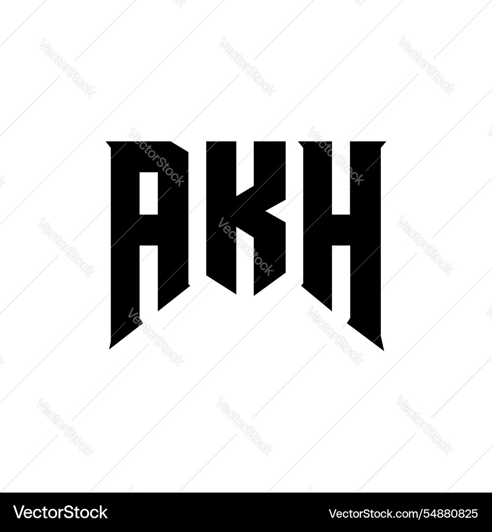 Akh letter logo design for technology company Vector Image