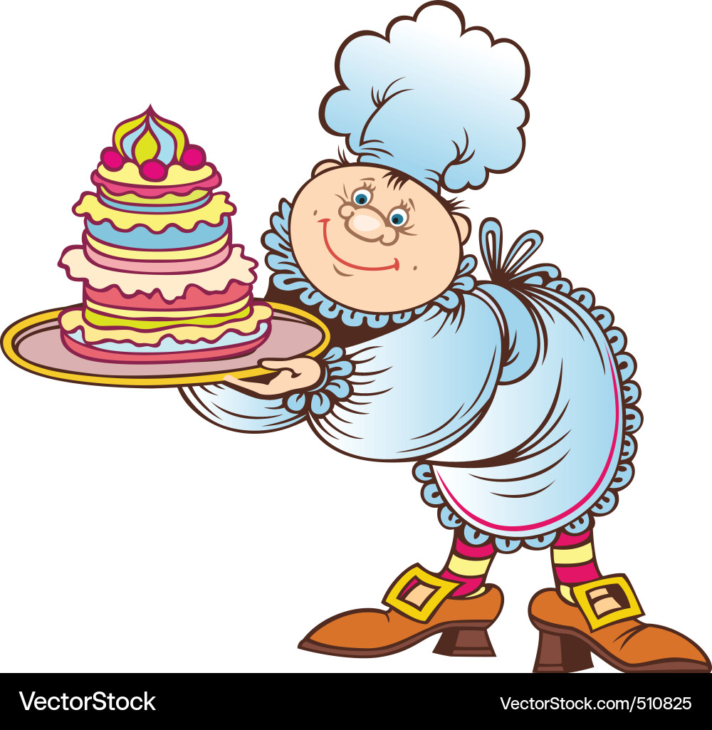 Cartoon cook Royalty Free Vector Image - VectorStock