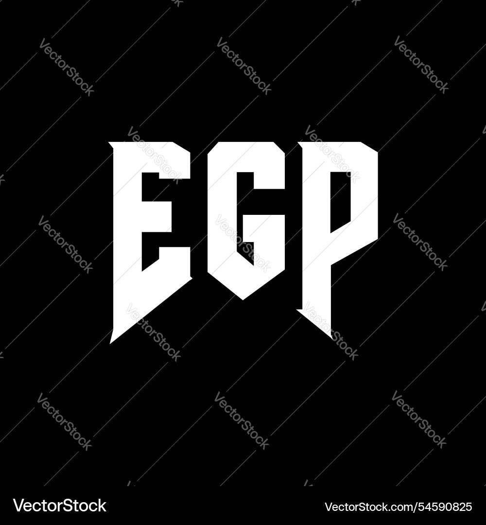 Egp letter logo design for technology company Vector Image