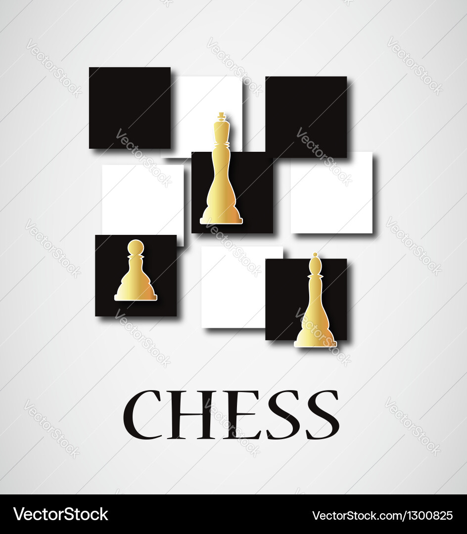 Gold chess Royalty Free Vector Image - VectorStock
