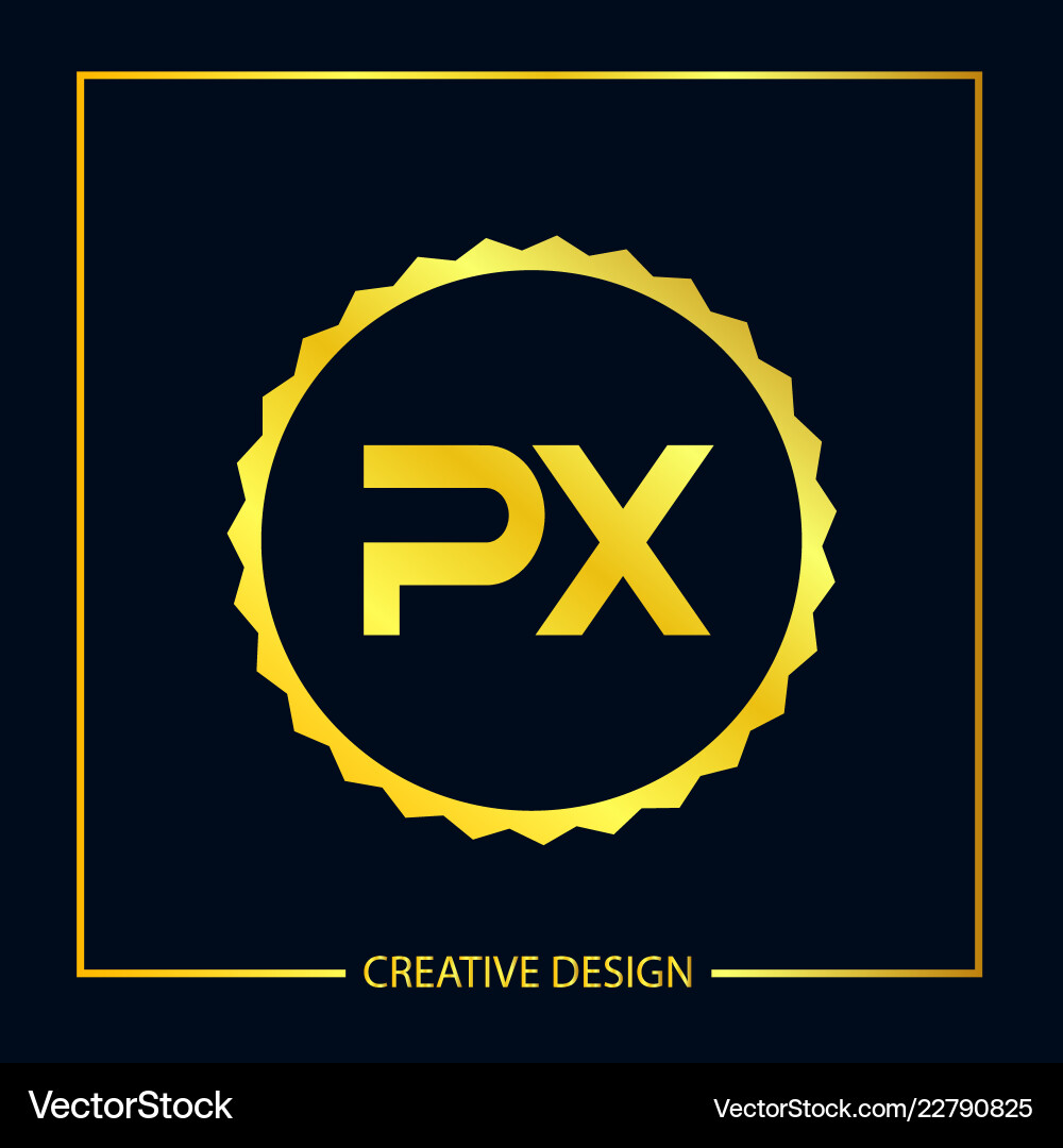 Initial letter px logo template design Royalty Free Vector