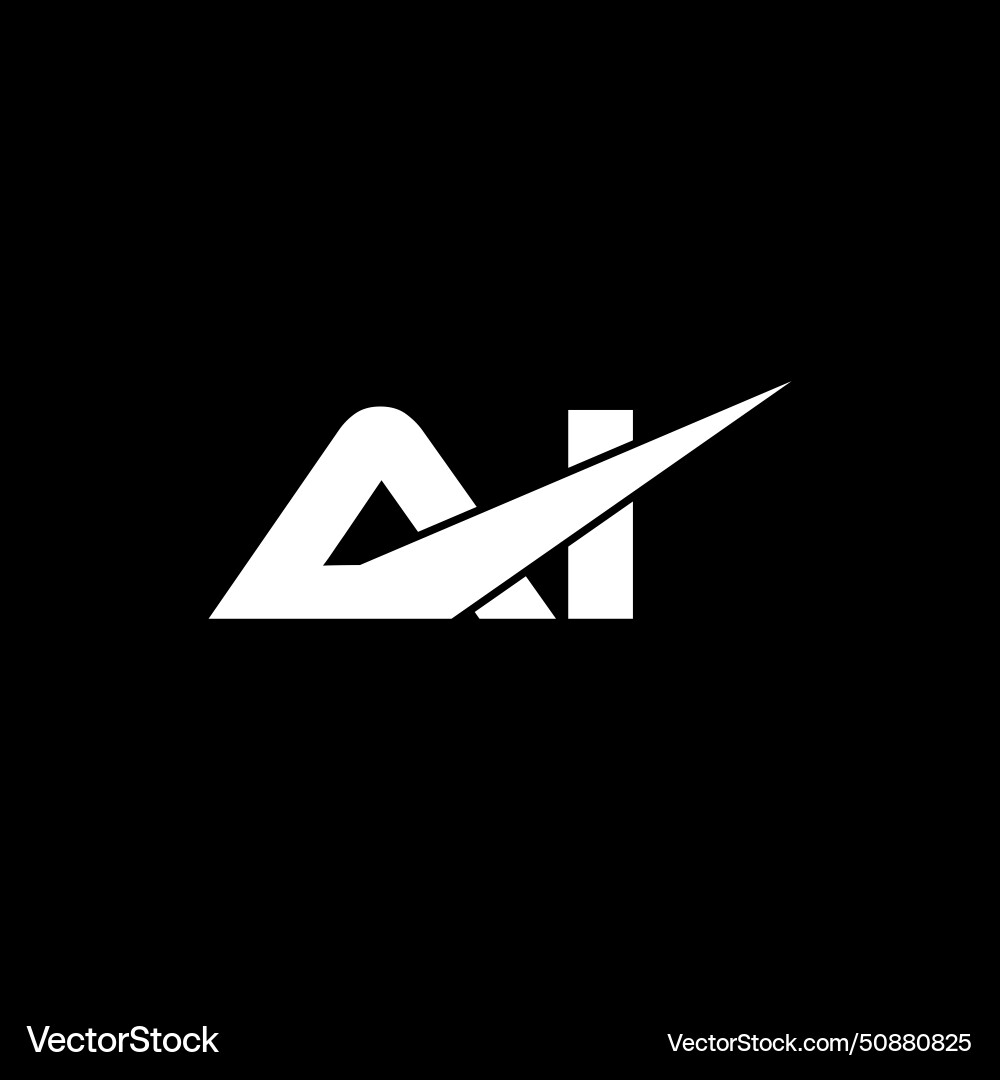 Letter ai logo ai star design Royalty Free Vector Image