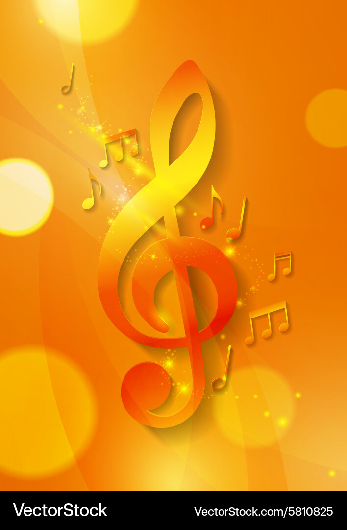 Orange Music Notes Background Airbrush Background Png Orange Music