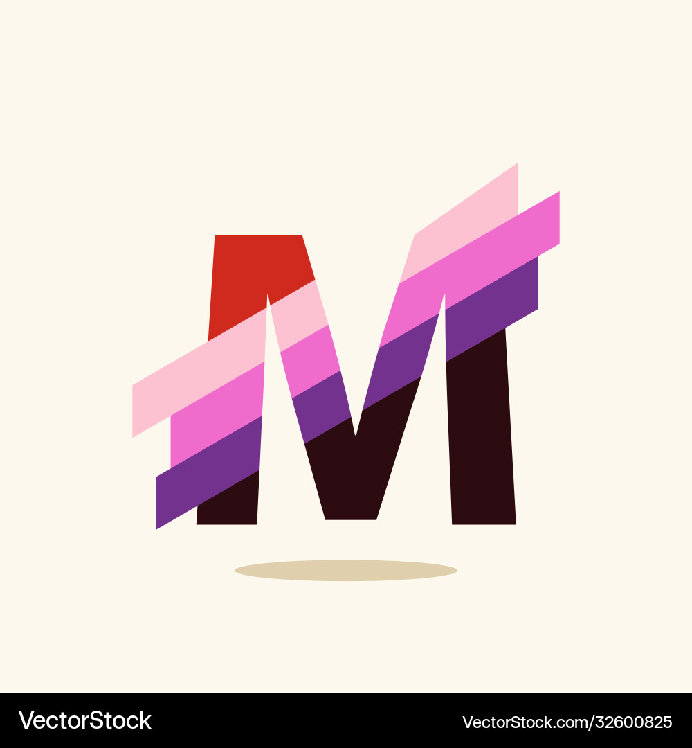 Paper cut letter realistic 3d multi layers Vector Image