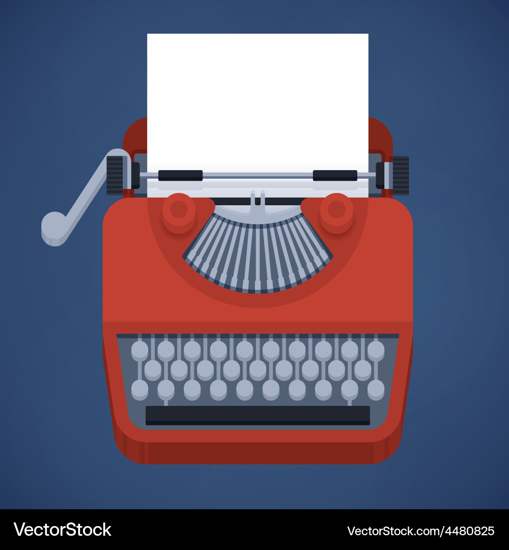 Typewriter Royalty Free Vector Image - VectorStock