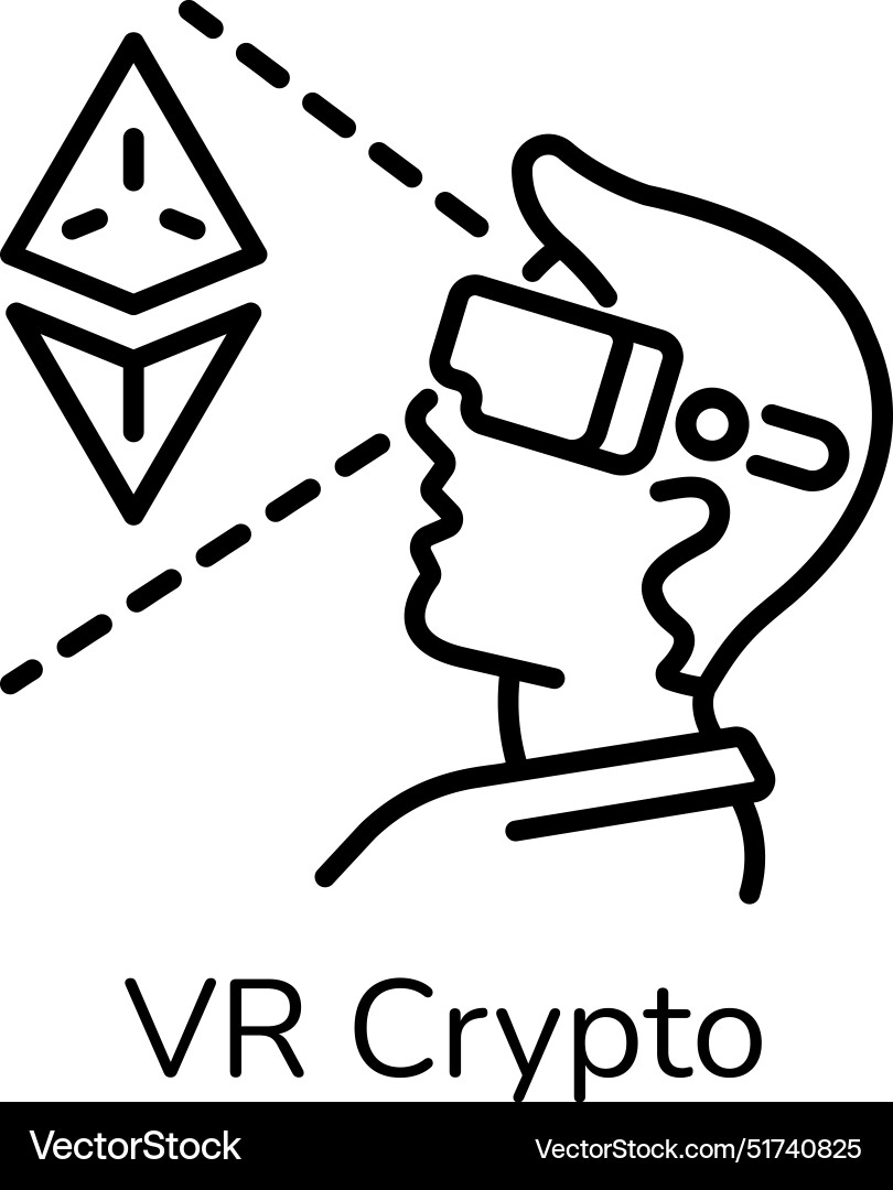 Vr crypto Royalty Free Vector Image - VectorStock