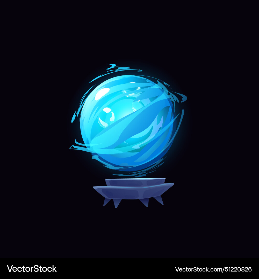 A blue magic ball Royalty Free Vector Image - VectorStock