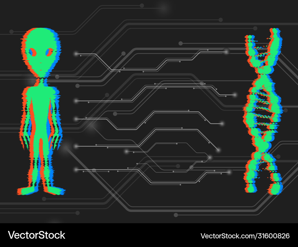 Alien dna 1 Royalty Free Vector Image - VectorStock