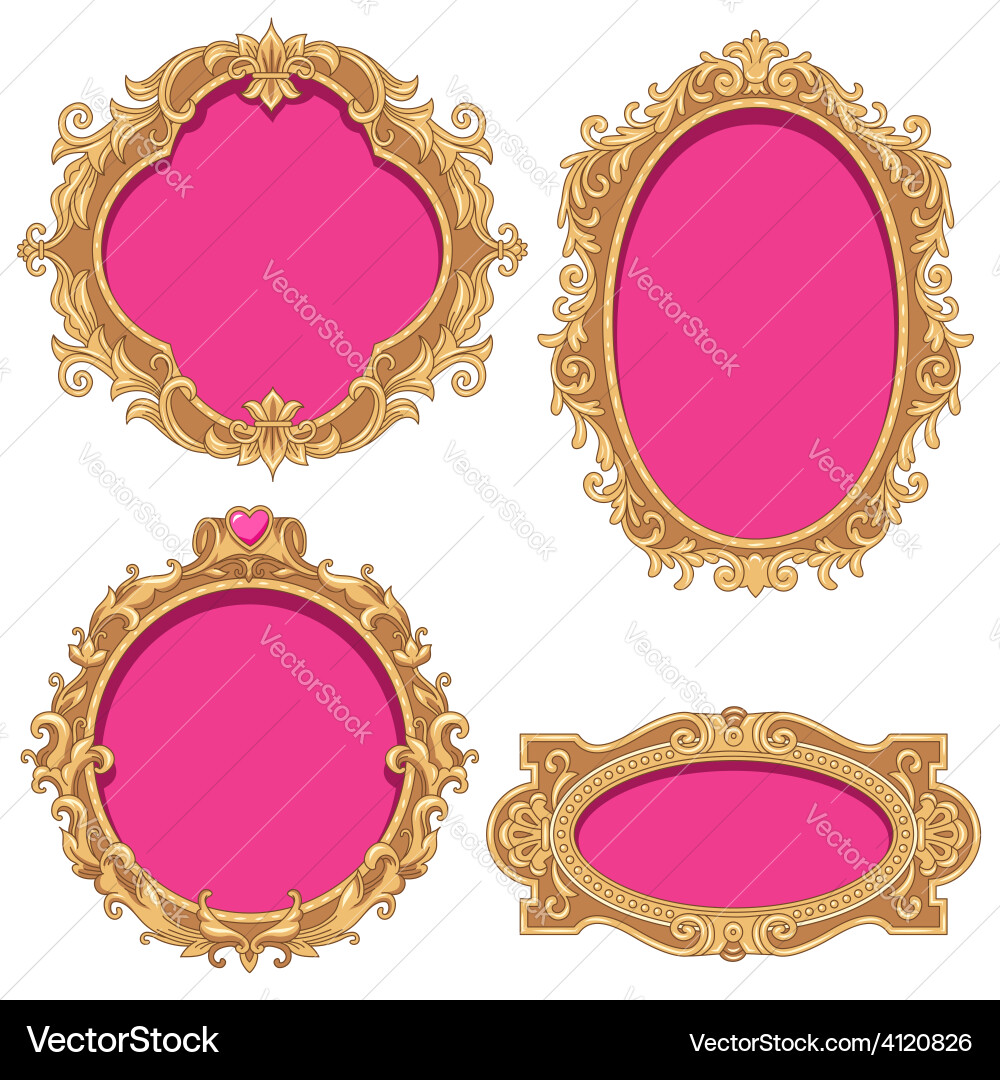 Barocco frame Royalty Free Vector Image - VectorStock