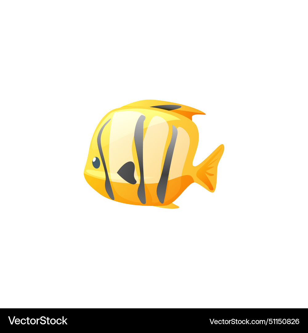 Cartoon-style cute fish with a pattern Royalty Free Vector