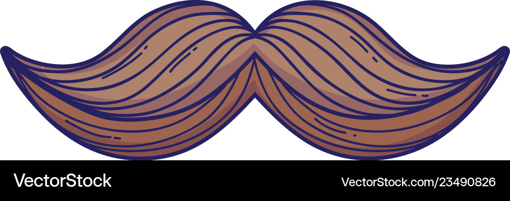 Mustache cartoon isolated Royalty Free Vector Image