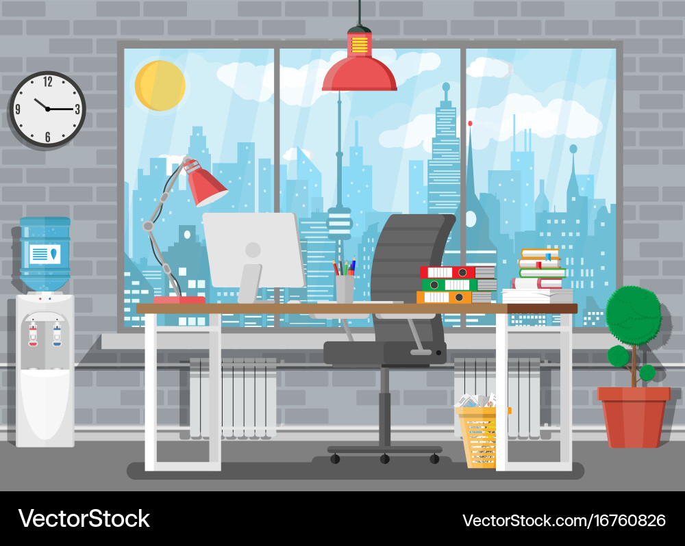 Office building interior Royalty Free Vector Image
