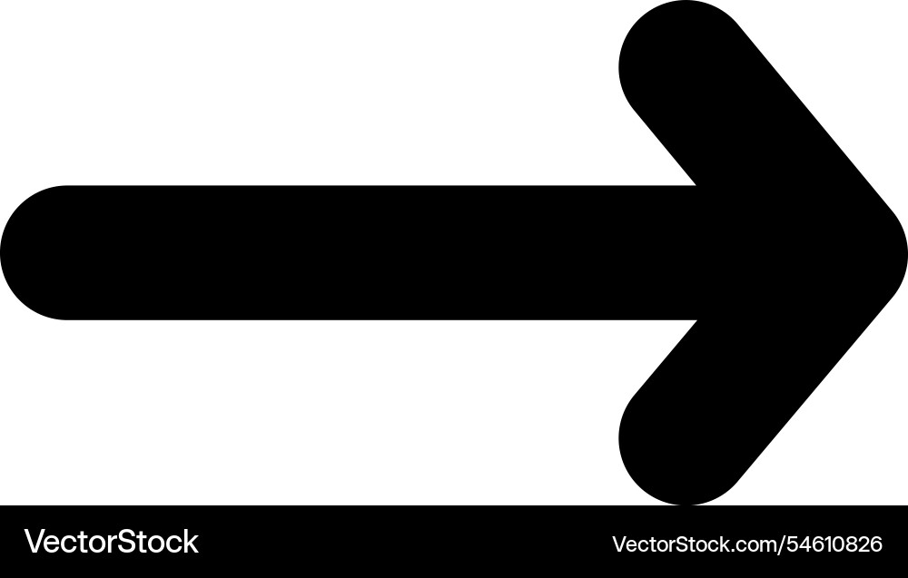 Simple black arrow pointing to the right Vector Image