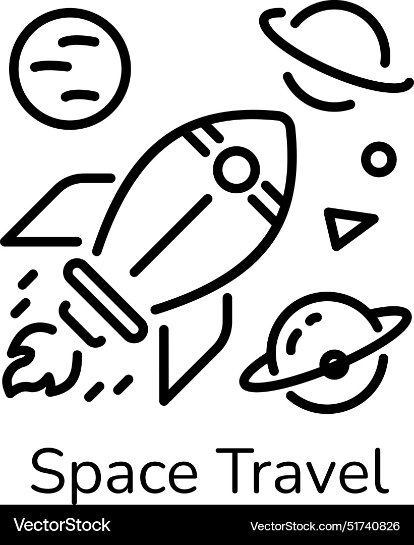 Space travel Royalty Free Vector Image - VectorStock