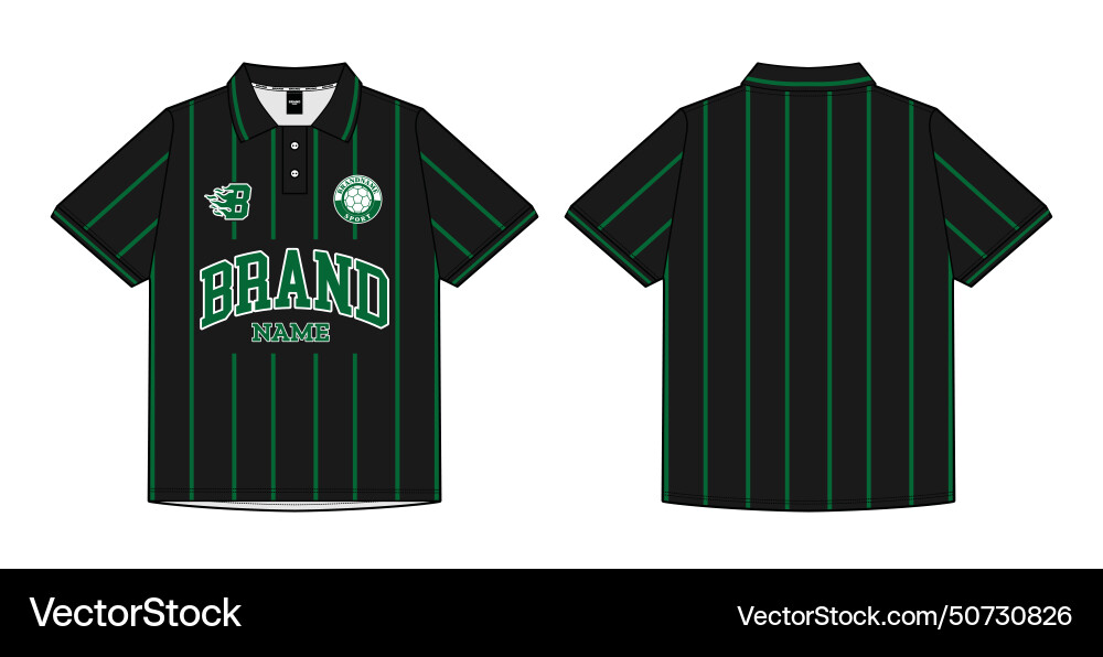 Vintage jersey collar shirt retro style Royalty Free Vector