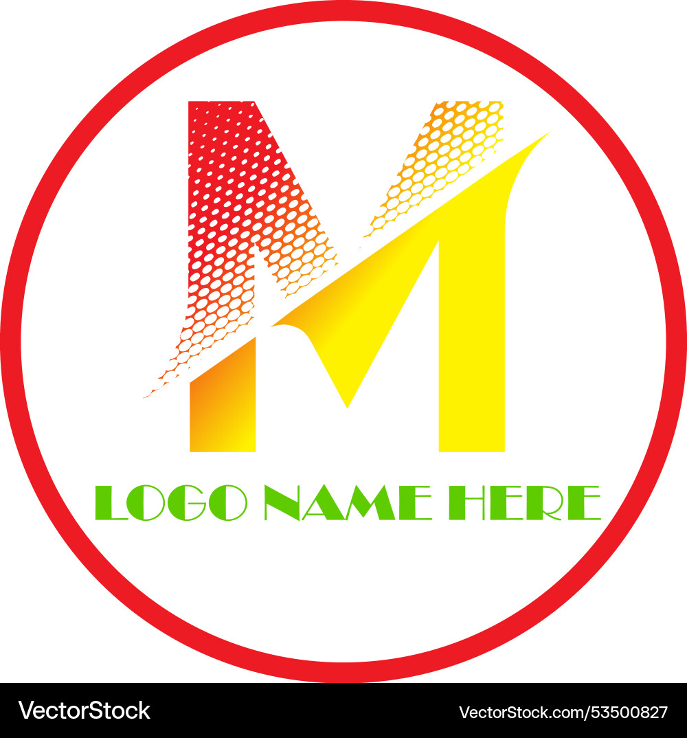 Amazing m type of logo Royalty Free Vector Image