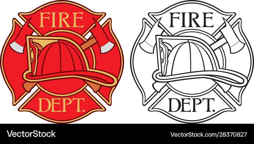 Fire department or firefighters maltese cross Vector Image