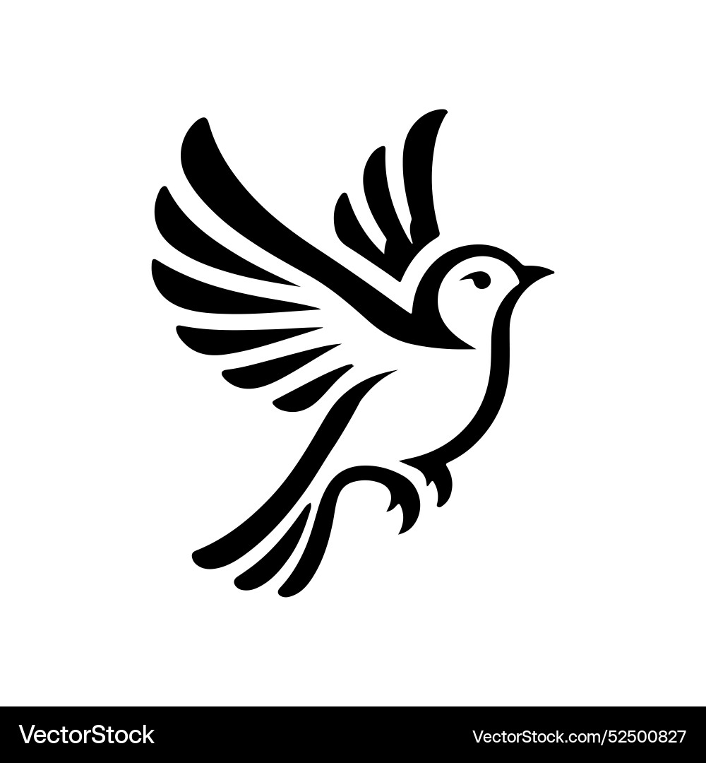 Flying bird Royalty Free Vector Image - VectorStock
