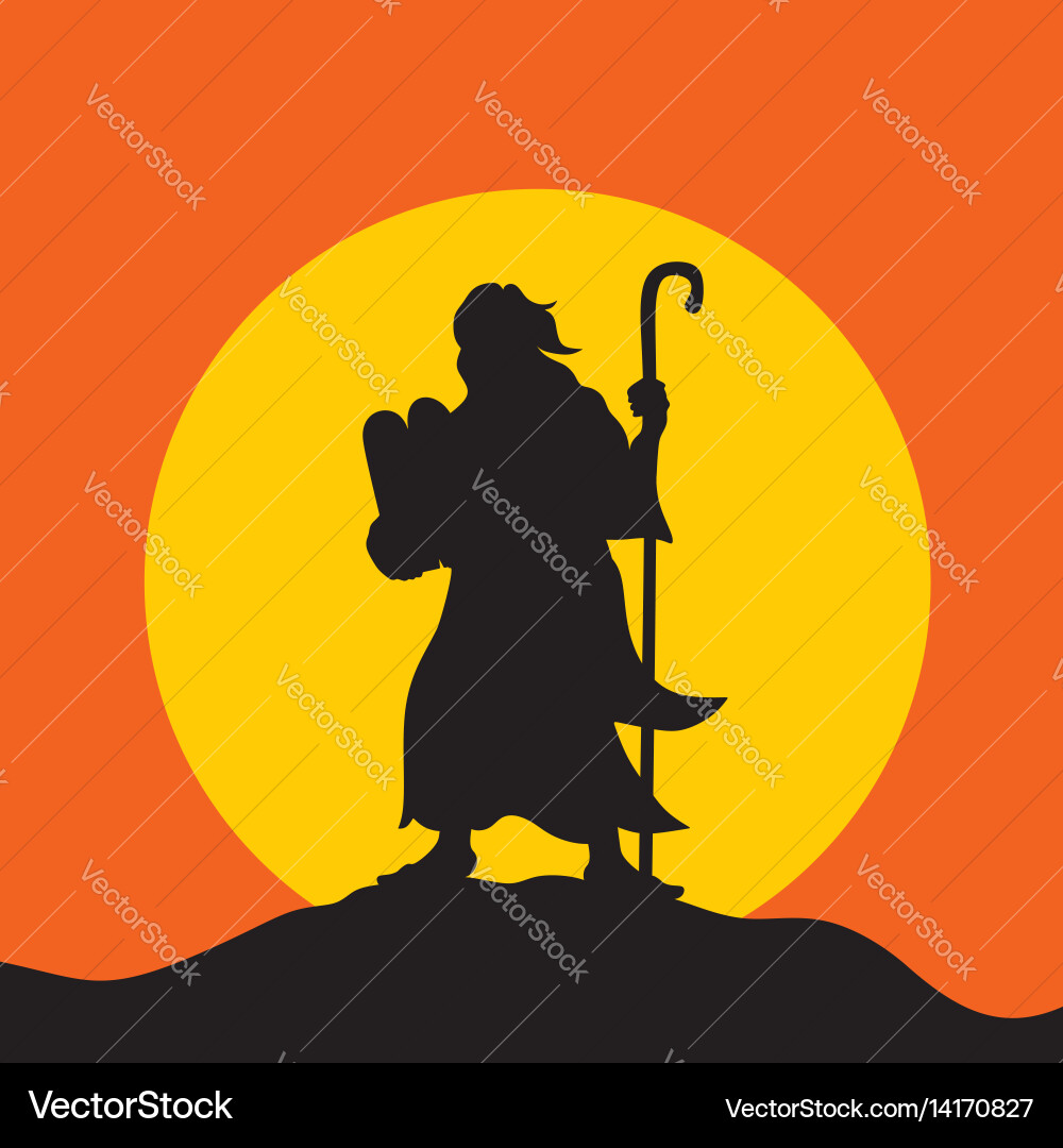 Moses with Tablets of the Covenant Royalty Free Vector Image