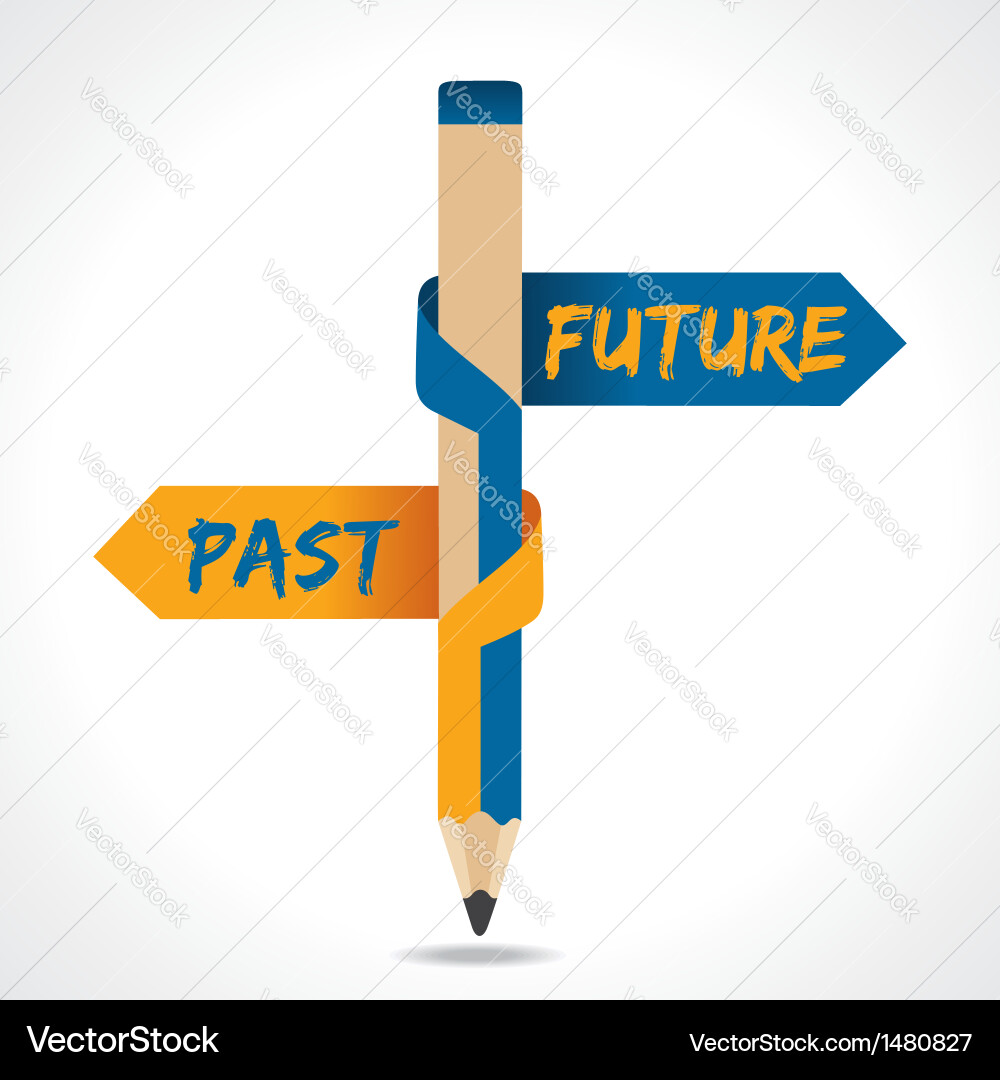 Past and Future Arrows Royalty Free Vector Image