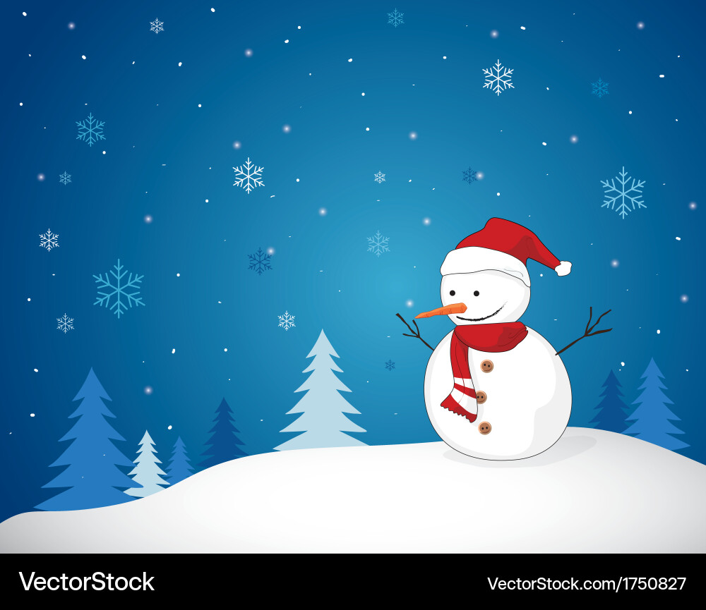 Snowman Royalty Free Vector Image - VectorStock