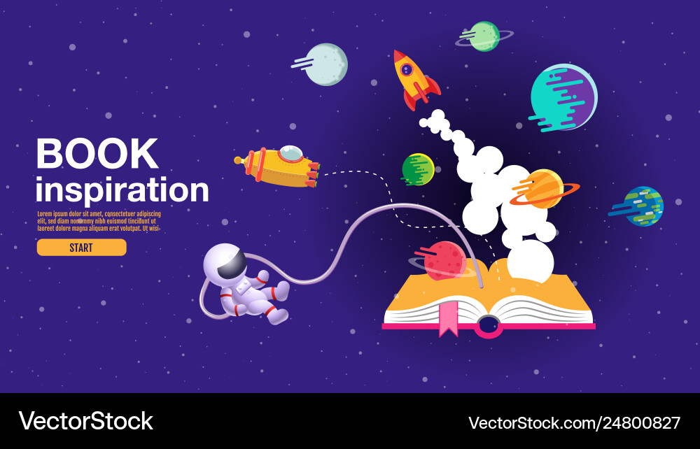 Space Book Background - Learning & Imagination