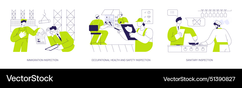 State inspections abstract concept Royalty Free Vector Image