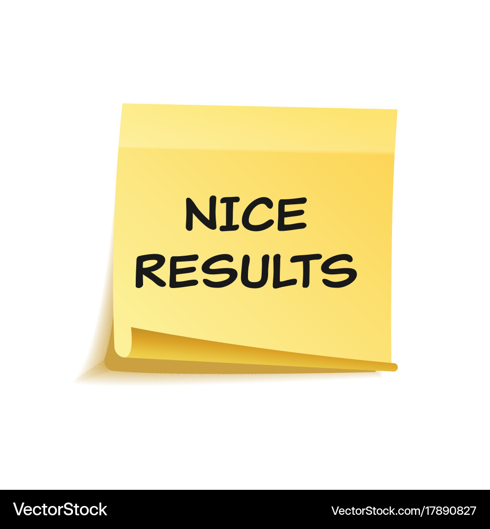 Sticky note with text and shadow isolated Vector Image