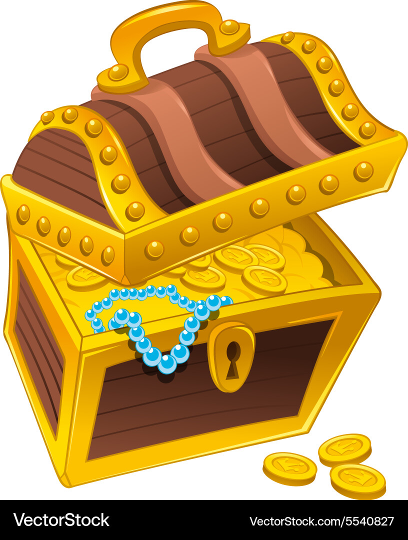 Treasure chest Royalty Free Vector Image - VectorStock