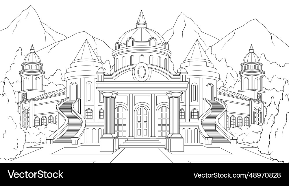 Beautiful historical palace Royalty Free Vector Image