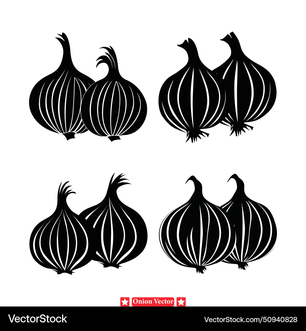 Farm to table onion silhouette sustainable Vector Image