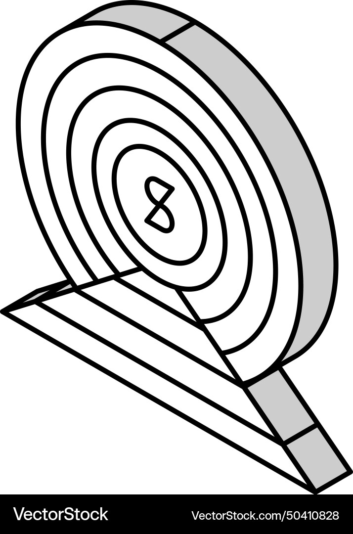 Financial goals isometric icon Royalty Free Vector Image