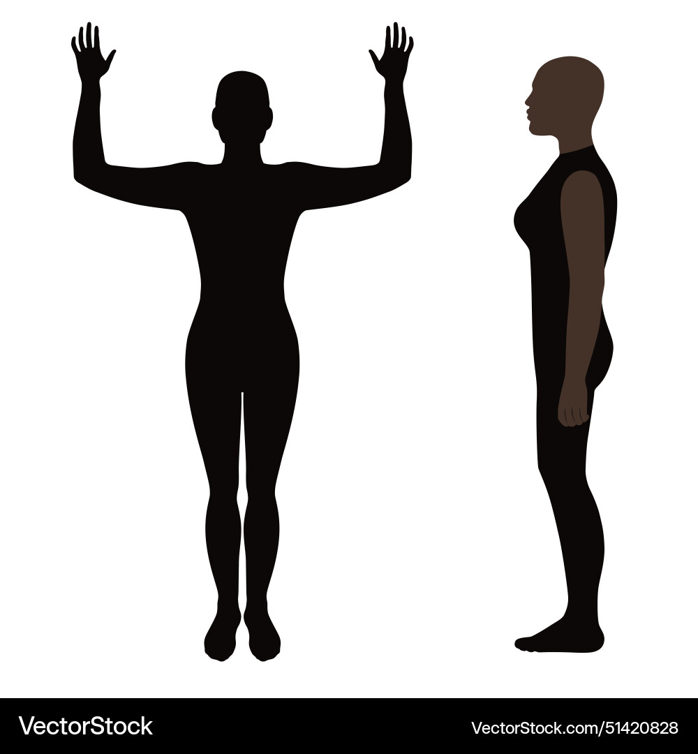 Full length front view of a lean girl Royalty Free Vector