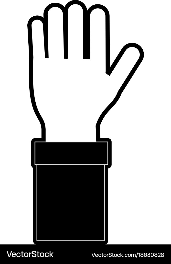 Hand palm open Royalty Free Vector Image - VectorStock