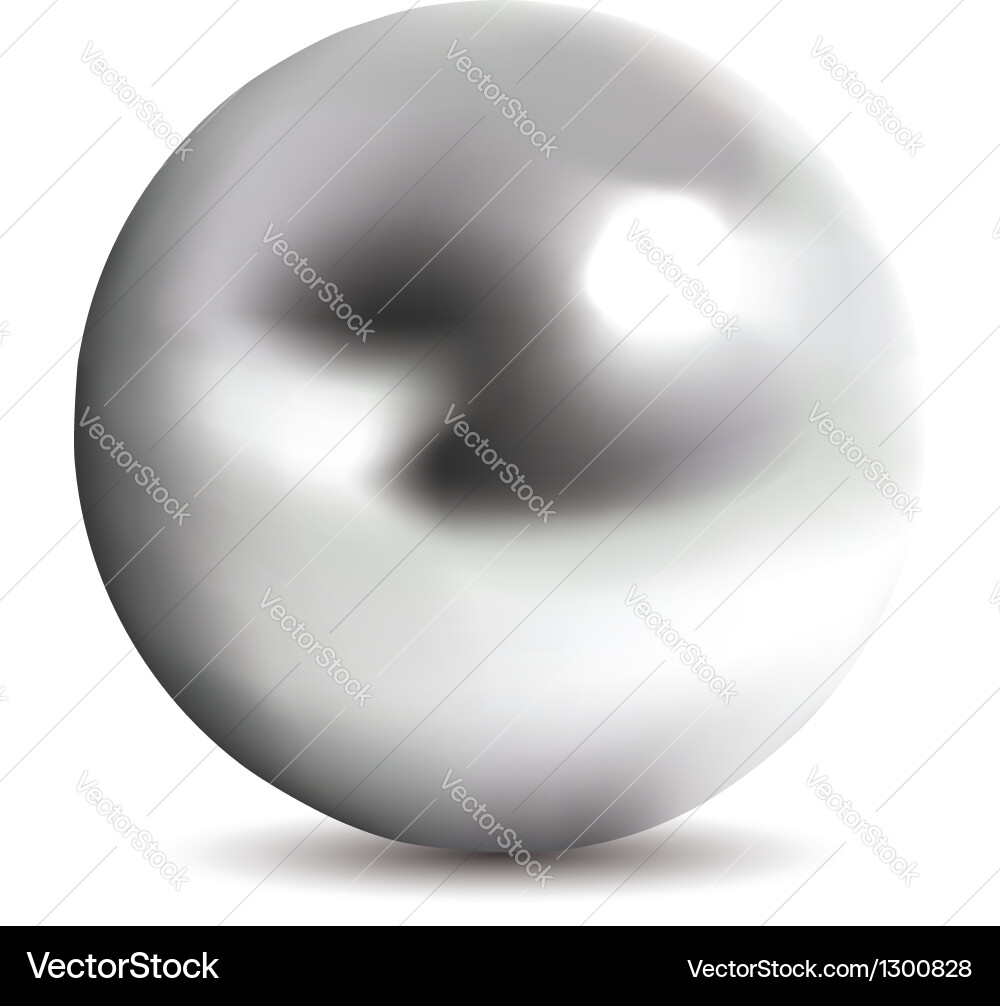 Photorealistic chrome ball Royalty Free Vector Image