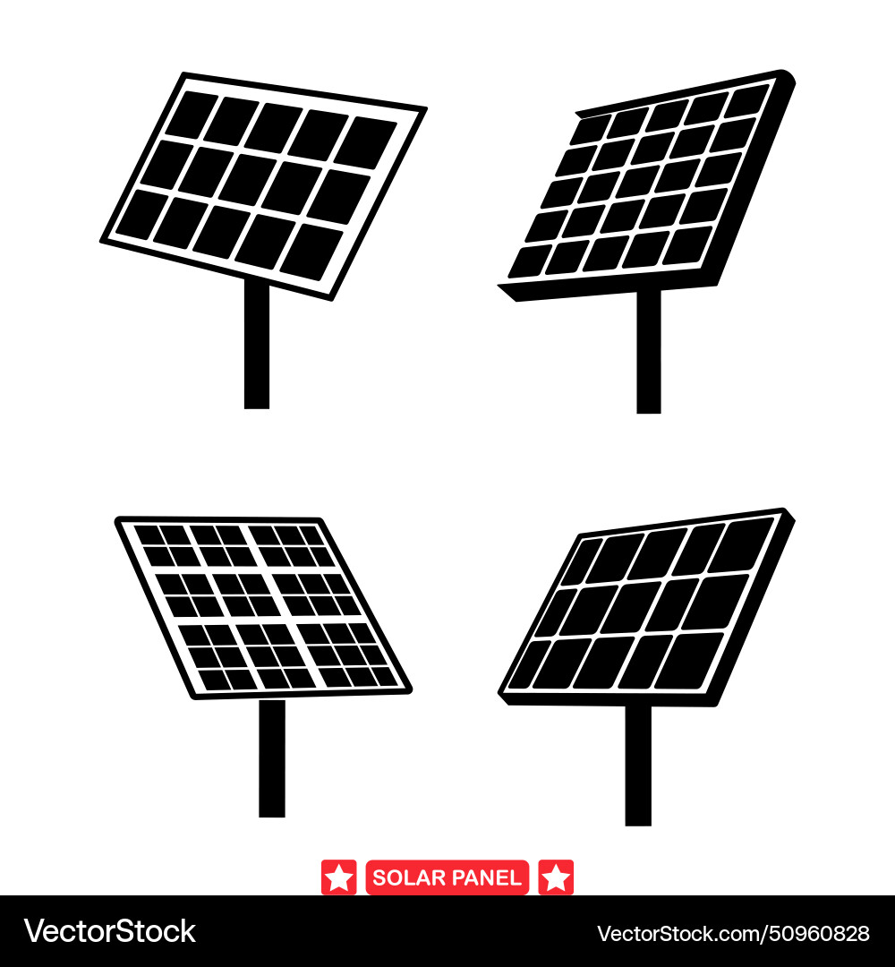 Sunlight conversion array of solar panel Vector Image
