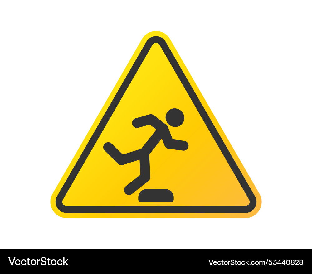 Watch your step caution icon symbol Royalty Free Vector