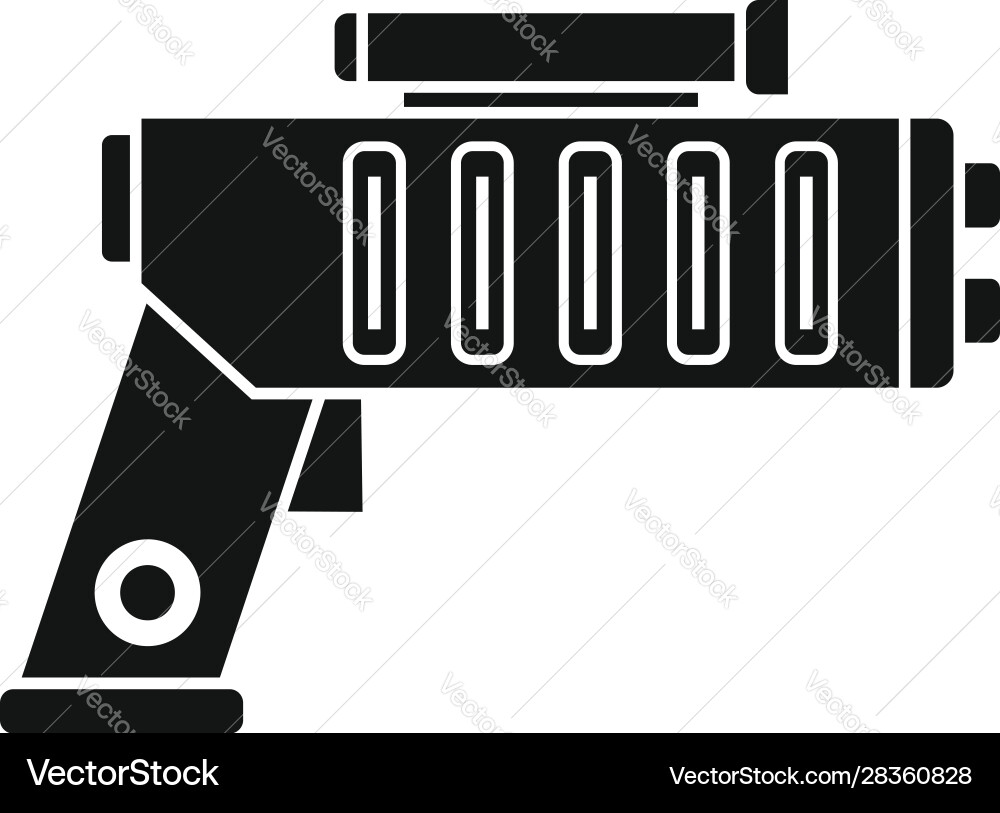 Weapon blaster icon simple style Royalty Free Vector Image