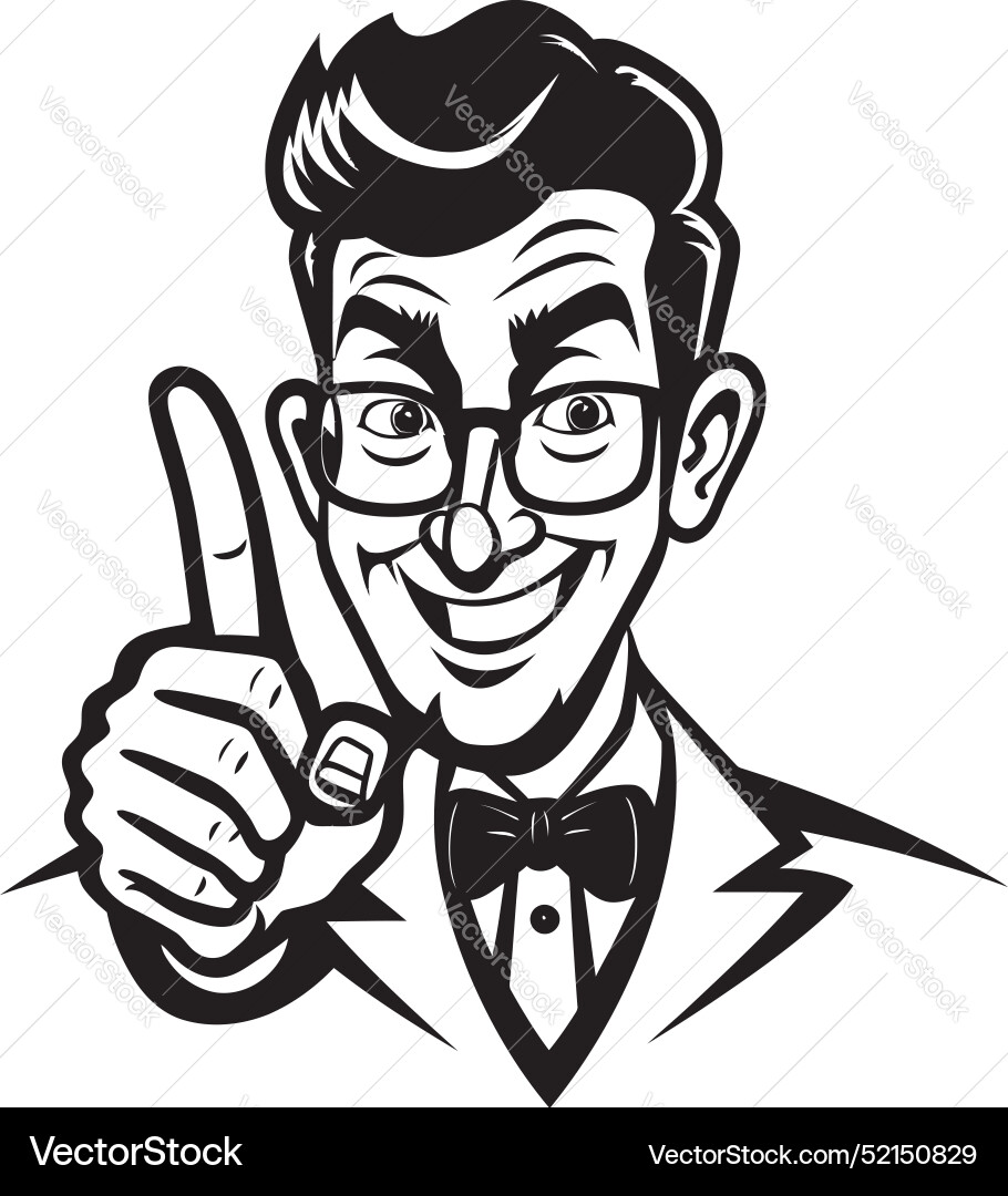 Animated actions finger sign emblem expressive Vector Image