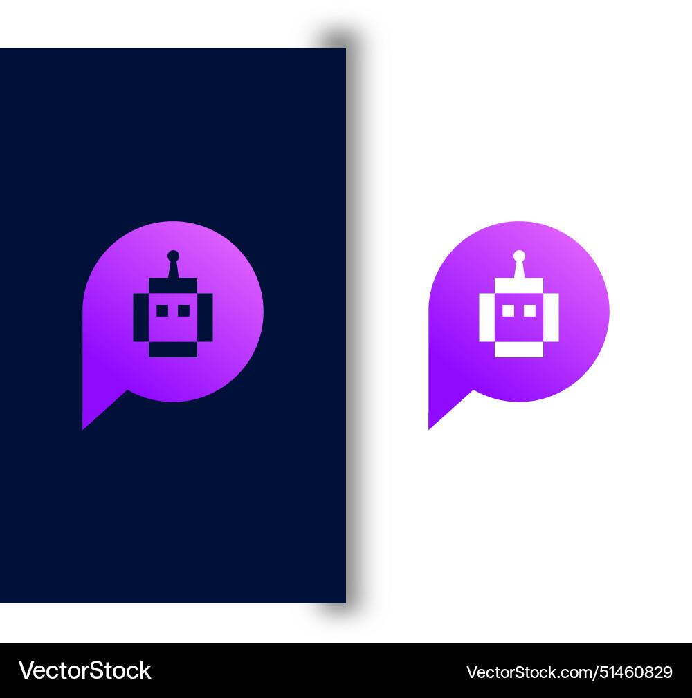 Awesome p letter robotic logo colorful design Vector Image