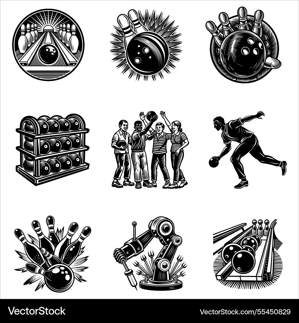 Bowling Royalty Free Vector Image - VectorStock