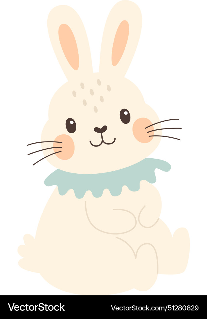 Cute bunny rabbit Royalty Free Vector Image - VectorStock